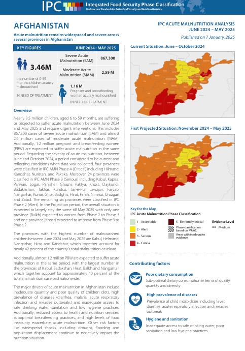 Afghanistan Ipc Acute Malnutrition Analysis [june 2024 March 2025] Un‑nutrition The United